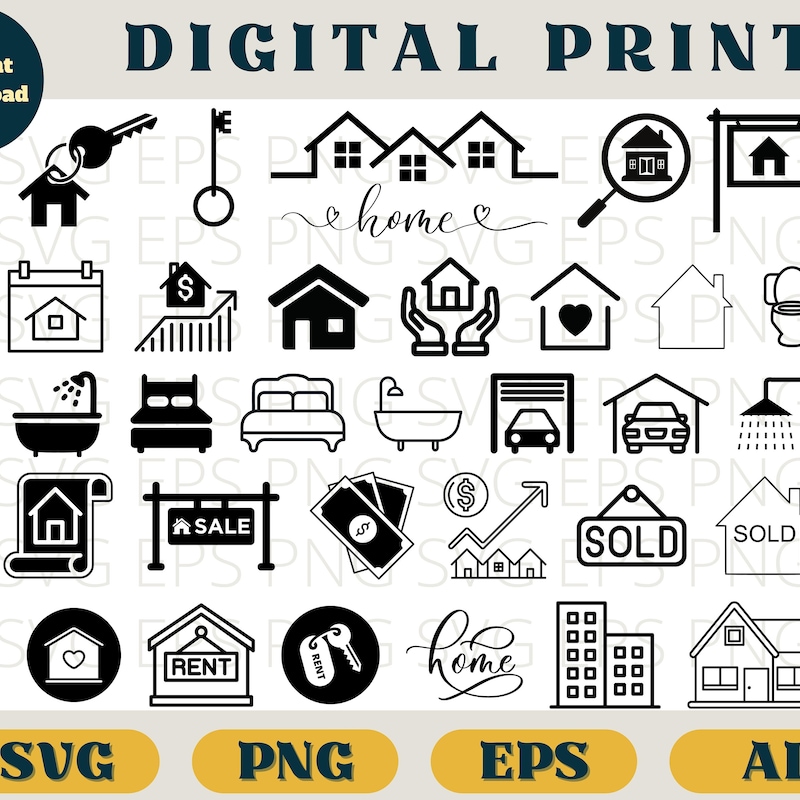 Real Estate Svg - Etsy