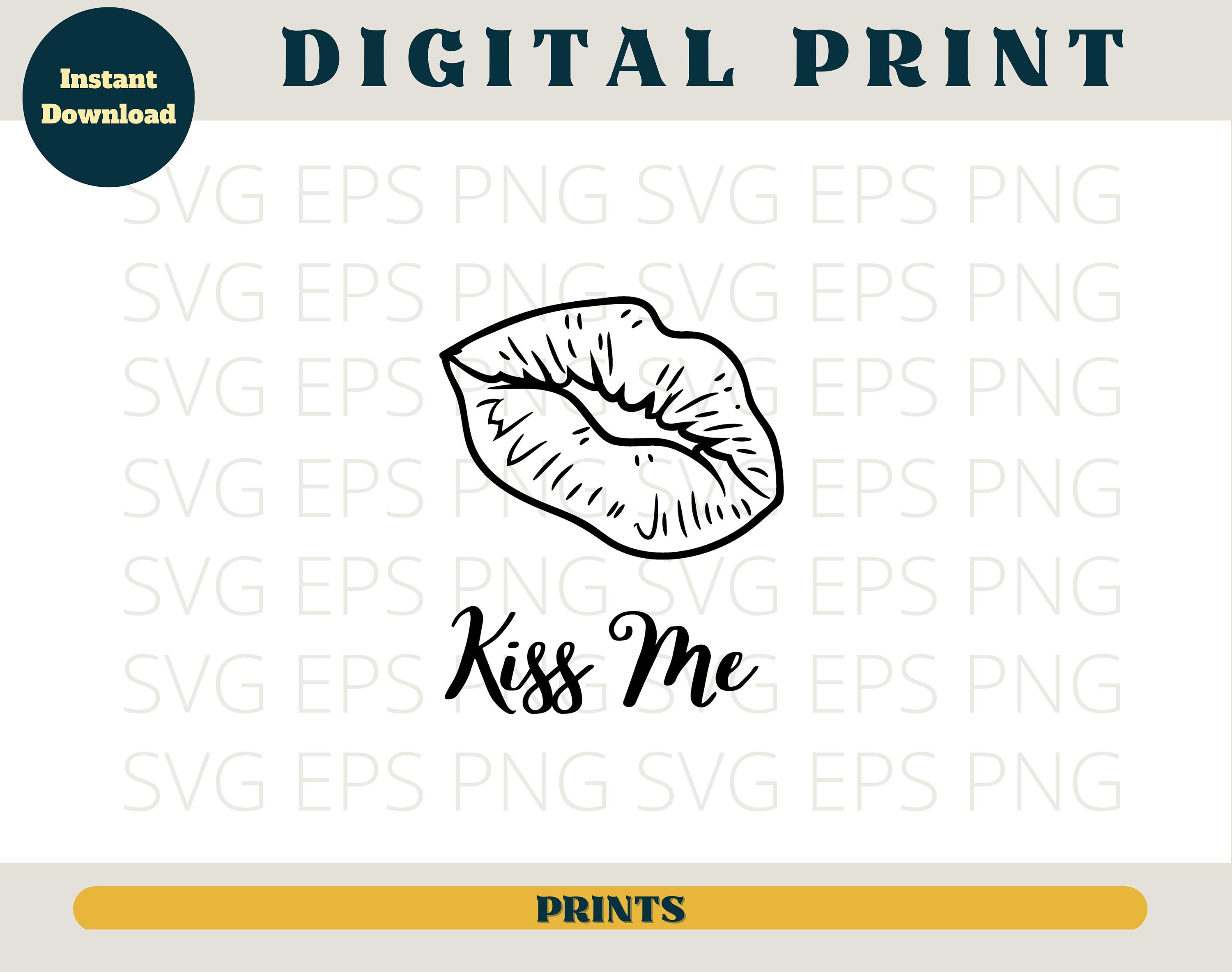 Romantic Couple, Hug and Kiss, Kiss Svg, Kiss Clipart, Kiss Png, Lips ...