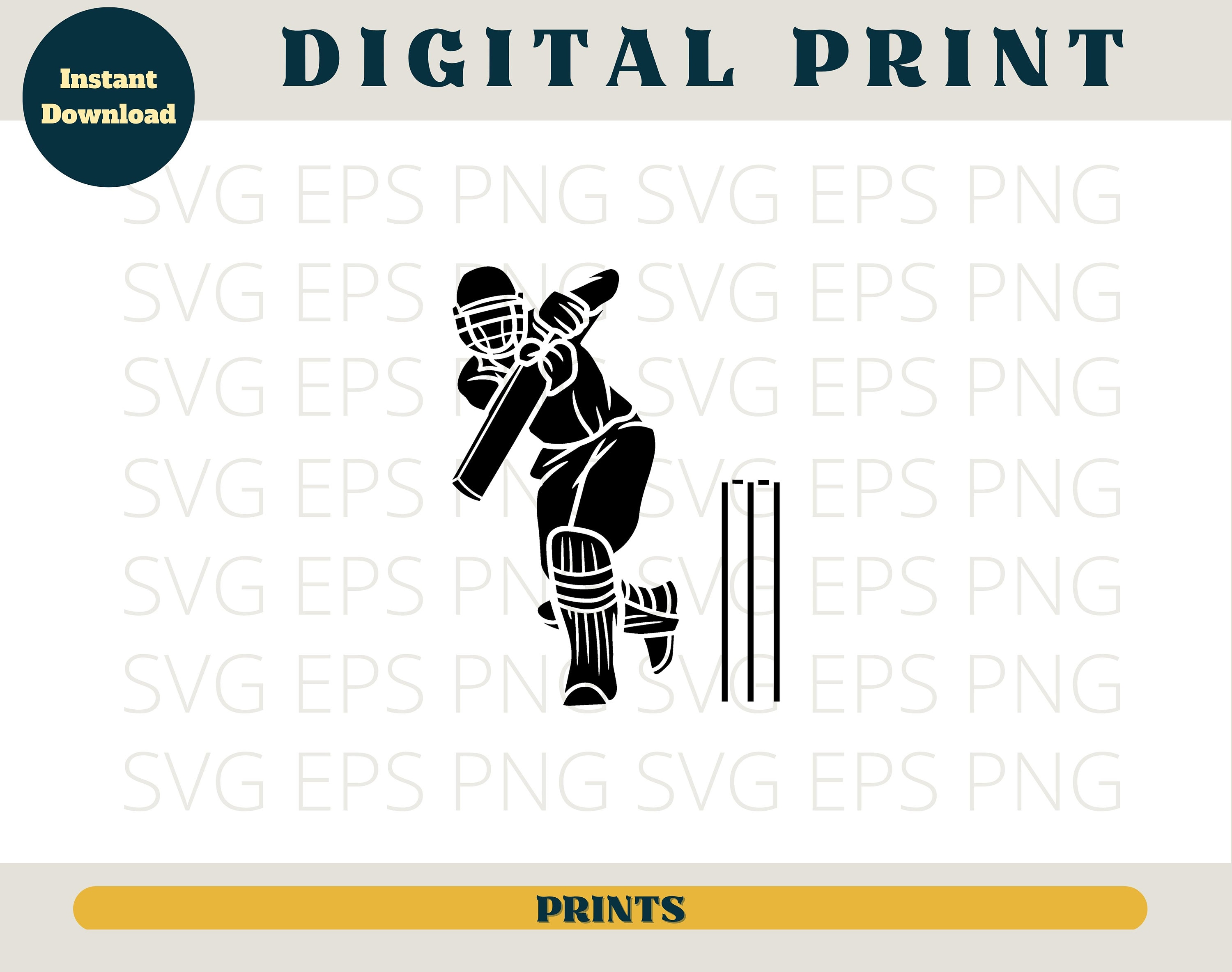 Cricket Svg, Cricket Sillhouette, Svg Eps Png AI, Cricket Clip Art ...