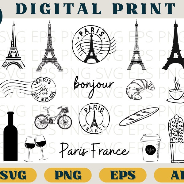 Paris Svg - Etsy