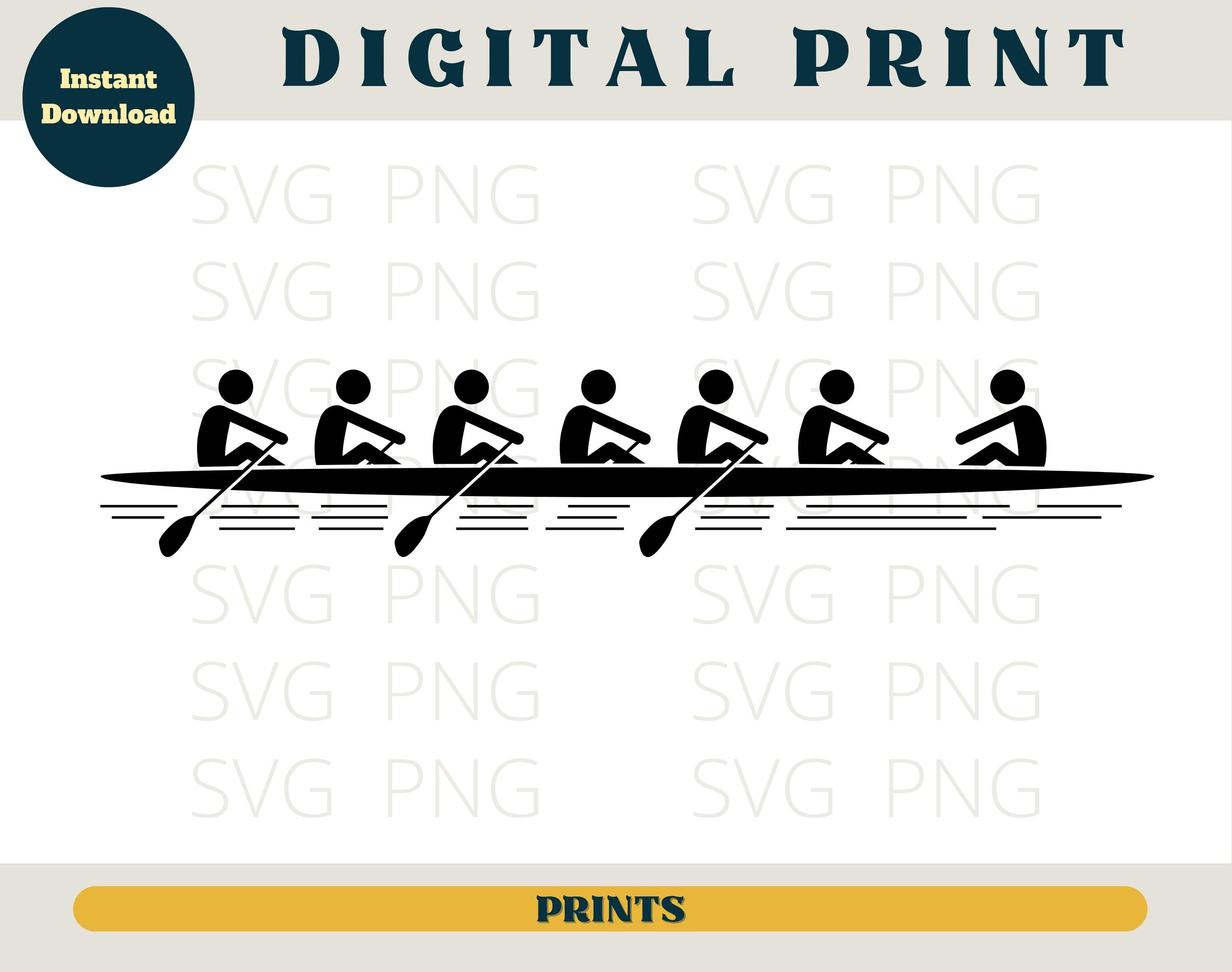Rowing Svg, Rowing Sillhouette, Svg Png, Rowing Cut File, Rowing Bundle ...