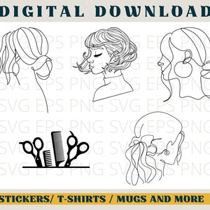 Hairstyle Svg, Hairdresser Svg, Hair Salon Svg, Hairstyle Clipart ...