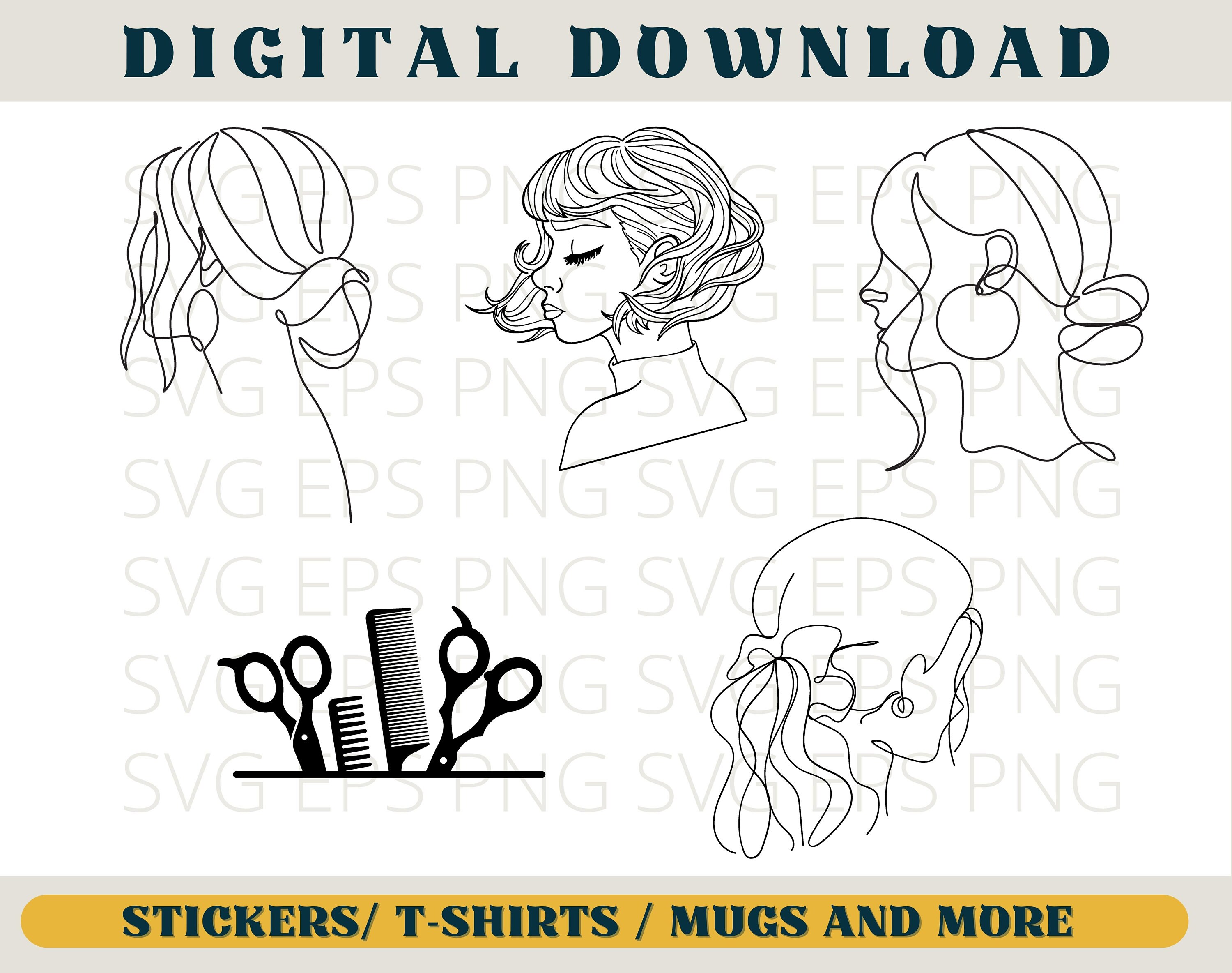 Hairstyle Svg, Hairdresser Svg, Hair Salon Svg, Hairstyle Clipart ...