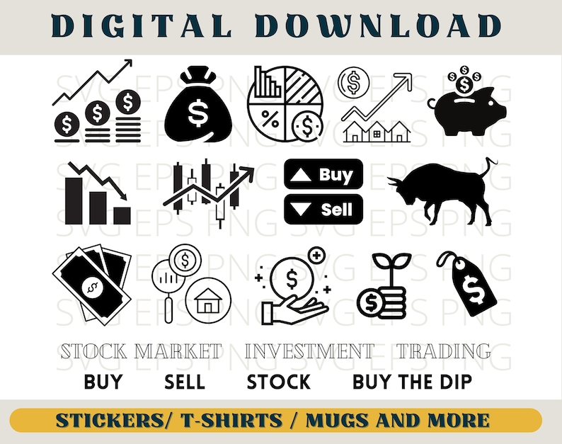 Investor Bundle, Investment Svg, Svg Png Eps AI, Stock Market Invest ...