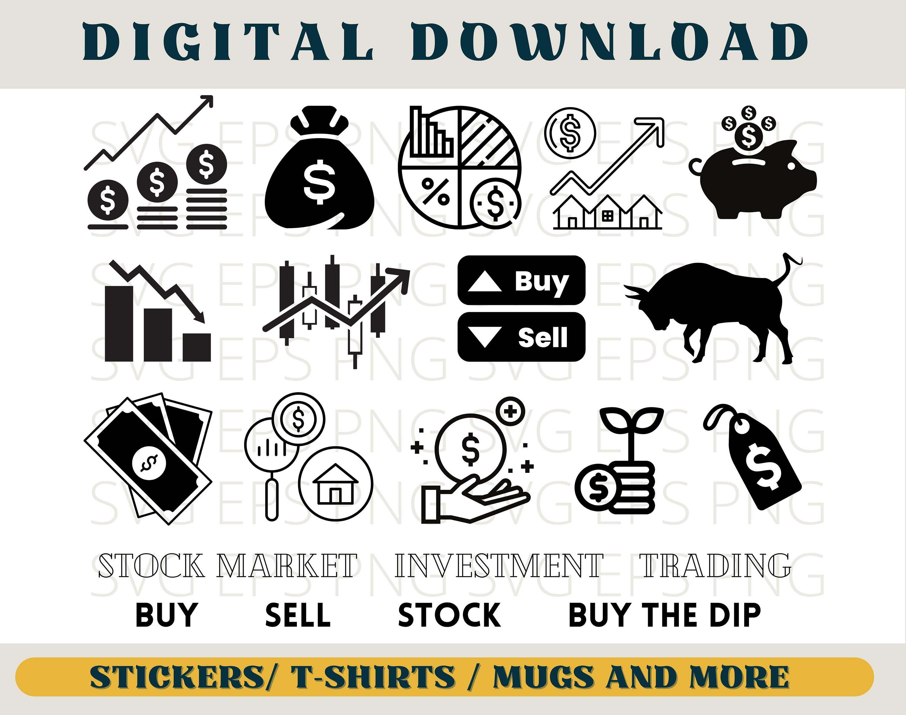 Investor Bundle, Investment Svg, Svg Png Eps AI, Stock Market Invest ...