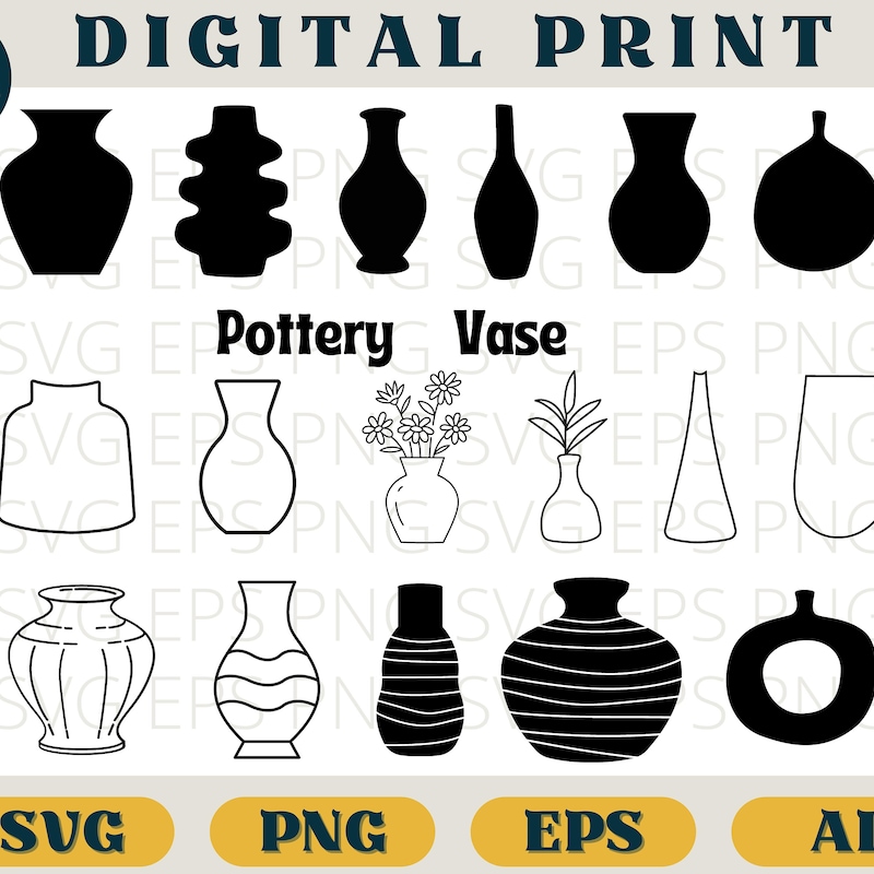 Pottery Tools Silhouette - Etsy