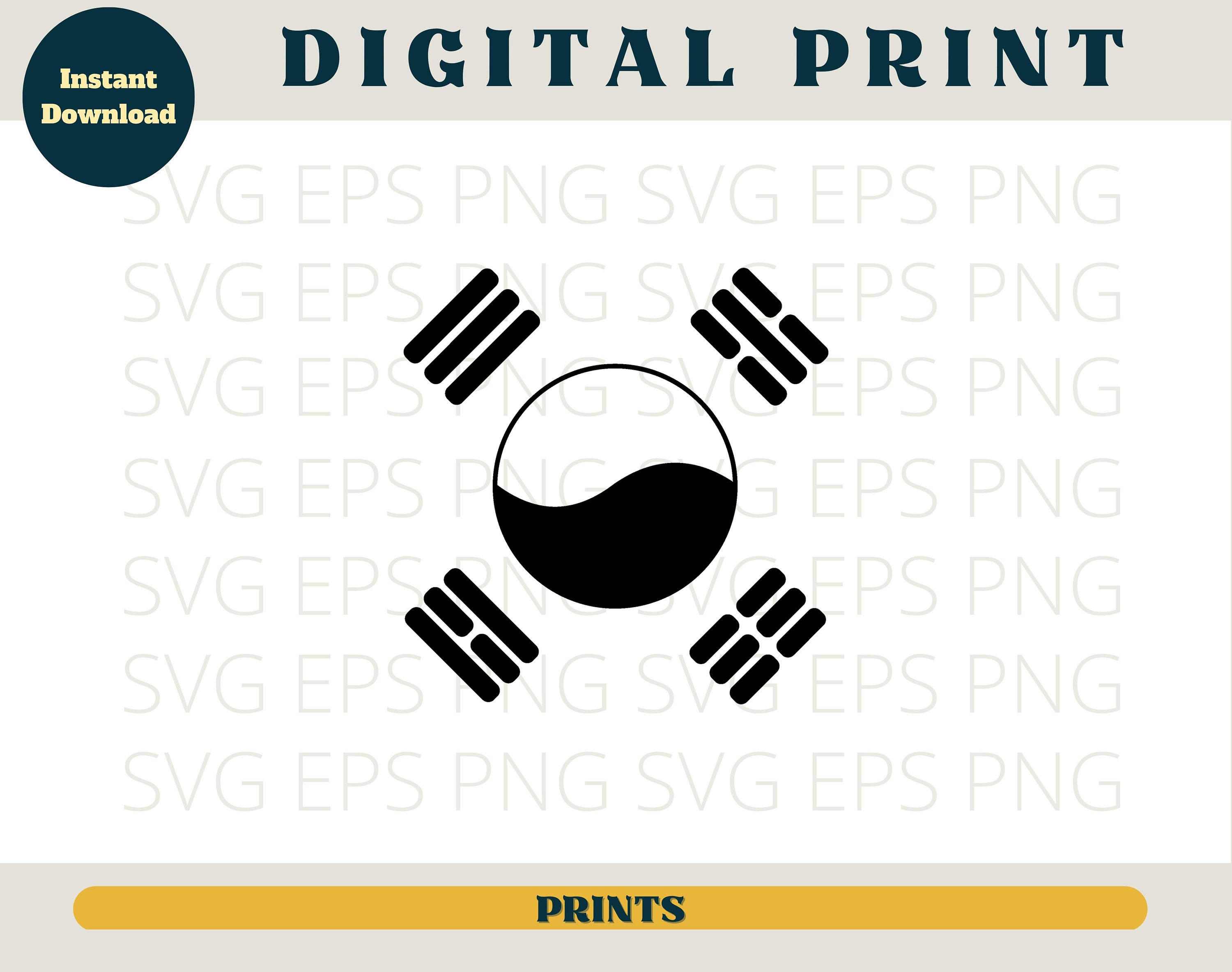 South Korea Bundle, Korean Bundle, South Korea Svg, Korea Clipart ...