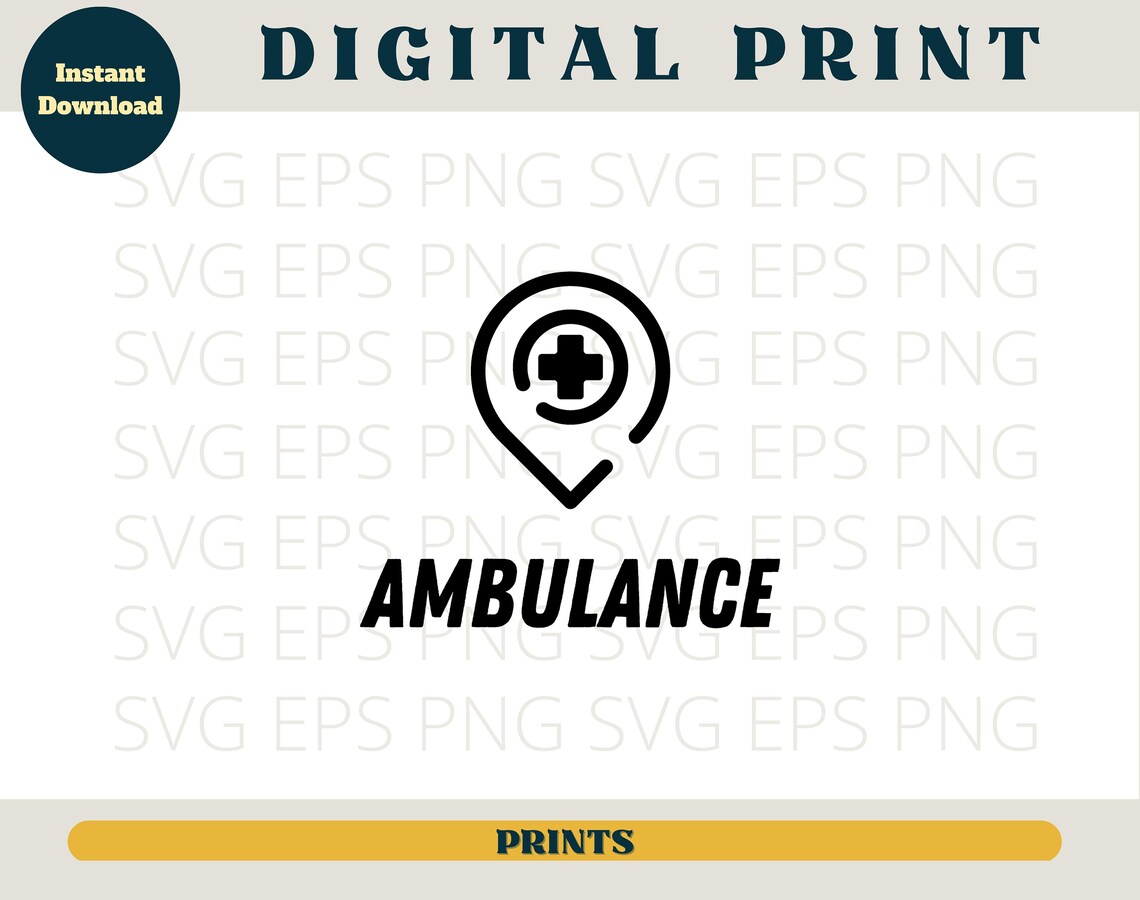 Ambulance Svg, Ambulance Clipart Ambulance Bundle, Svg Png Eps Ai ...