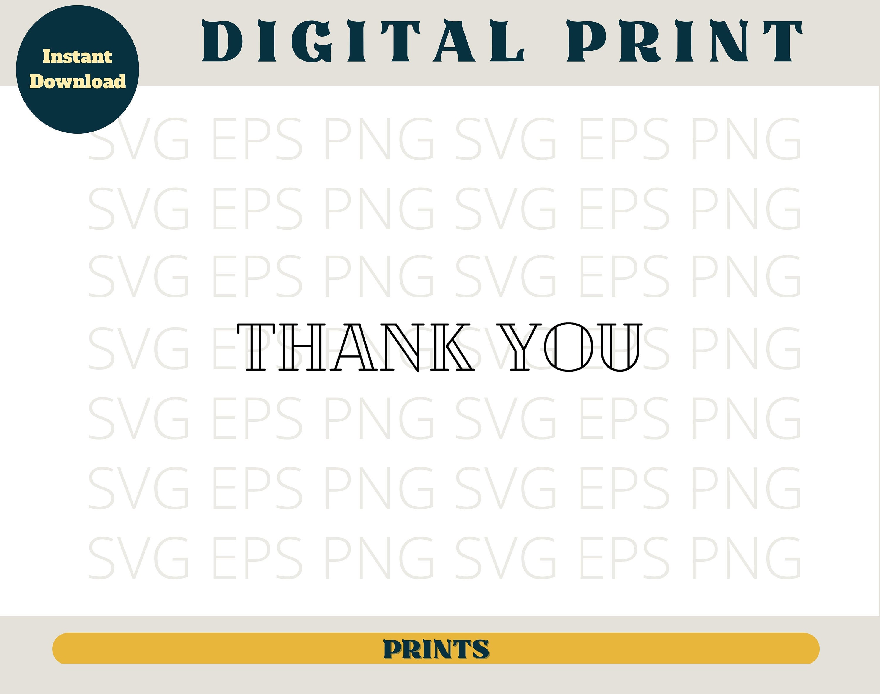 Thank You Svg, Thank You Clipart, Thank You Png, Thank You Cricut ...
