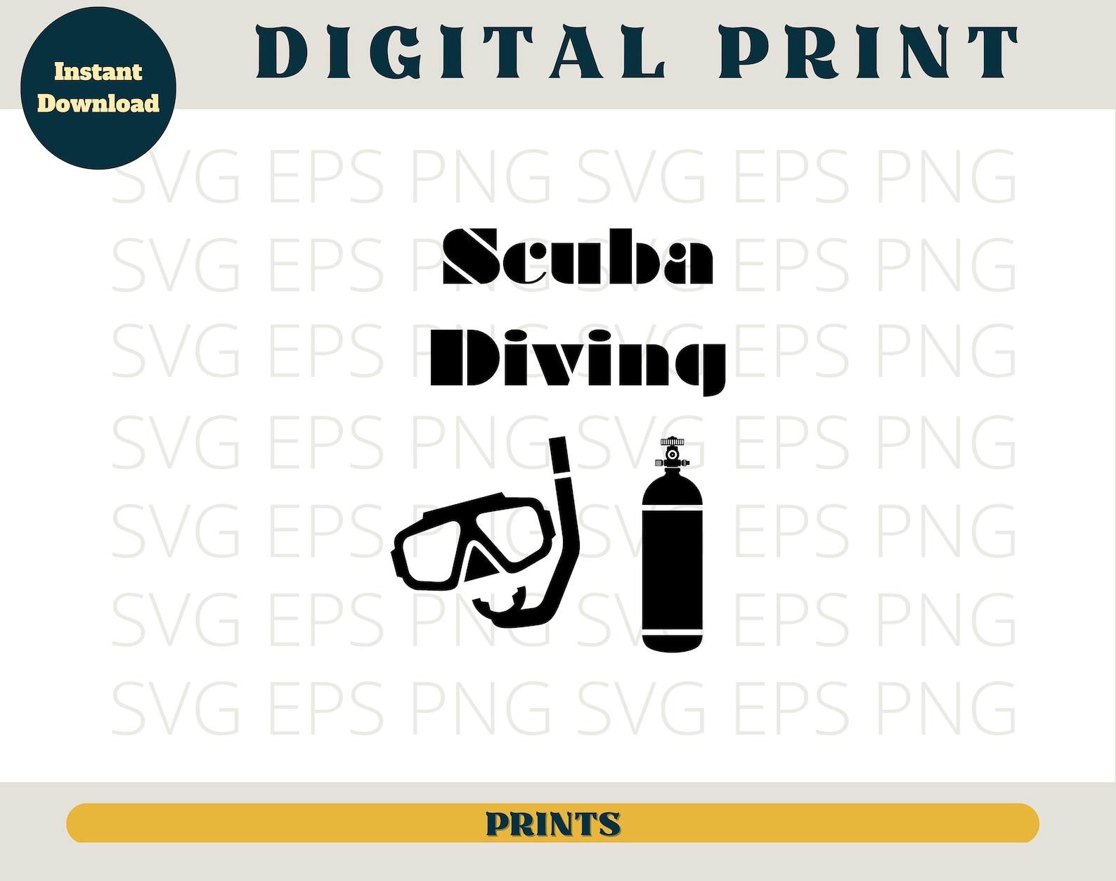Scuba Diving Bundle | Diving Print | Svg Eps Png AI | Scuba Diving ...