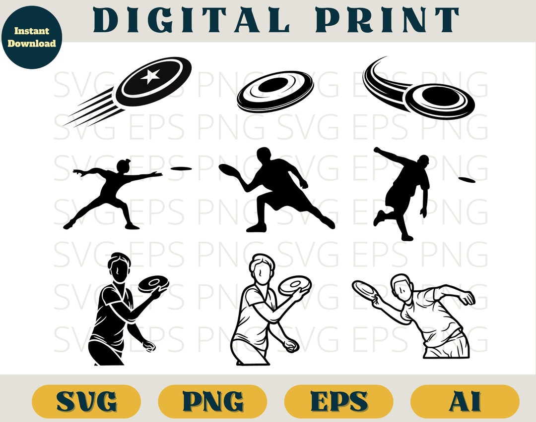 Frisbee Svg, Flying Disc Svg, Frisbee Clipart, Frisbee Cricut, Frisbee ...