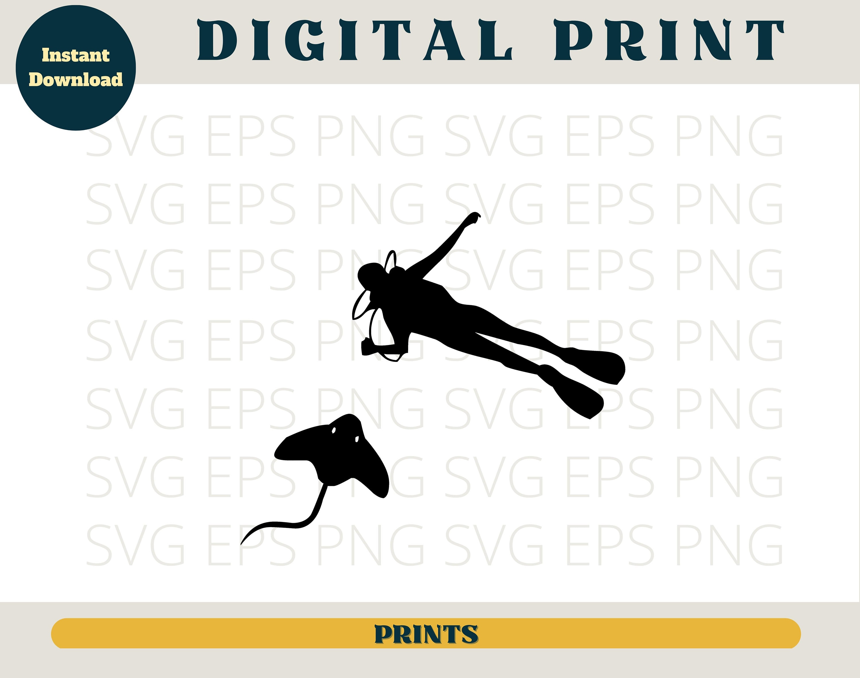 Scuba Diving Bundle | Diving Print | Svg Eps Png AI | Scuba Diving ...