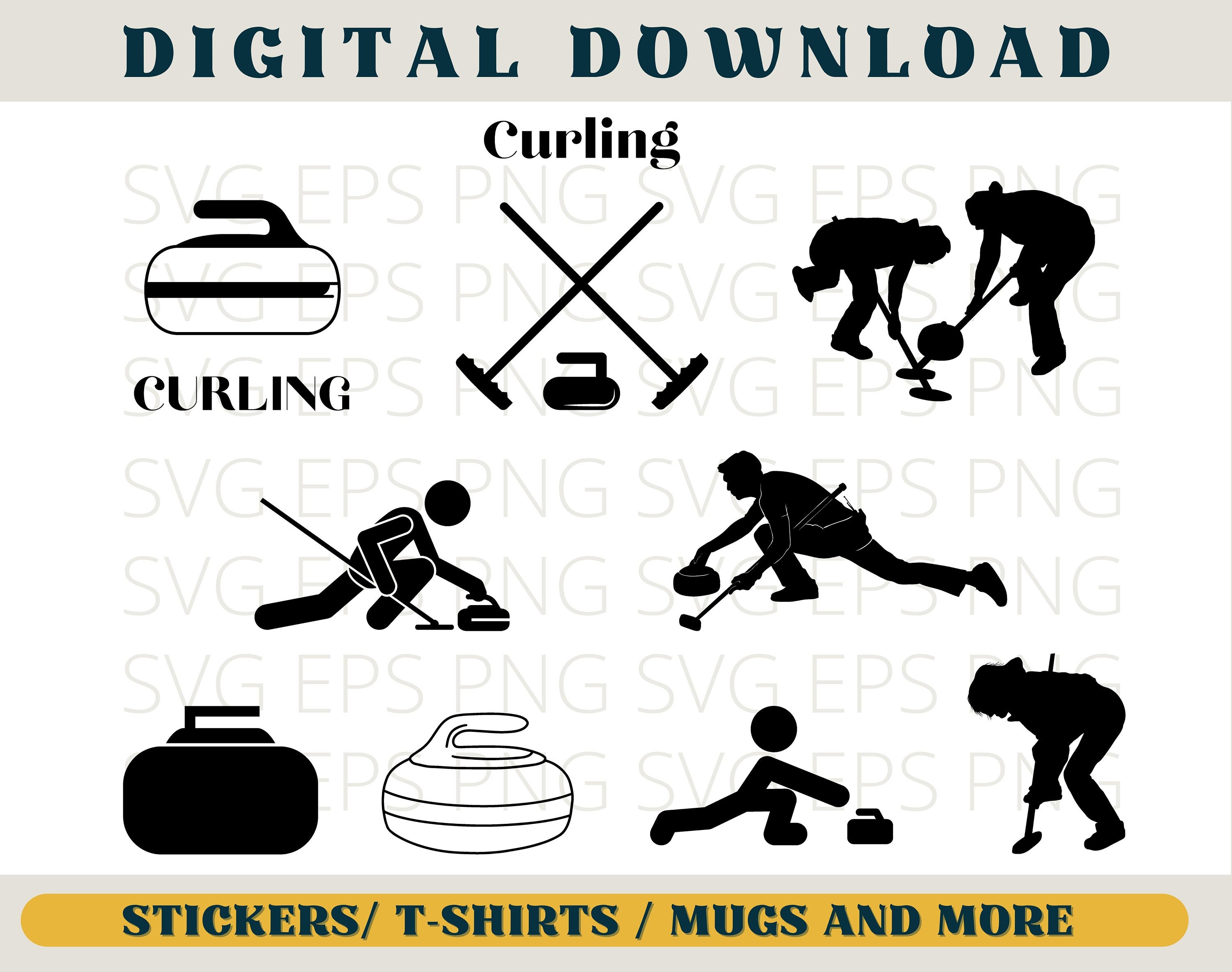 Curling Svg, Curling Clipart, Curling Png, Curling Cricut, Curling ...