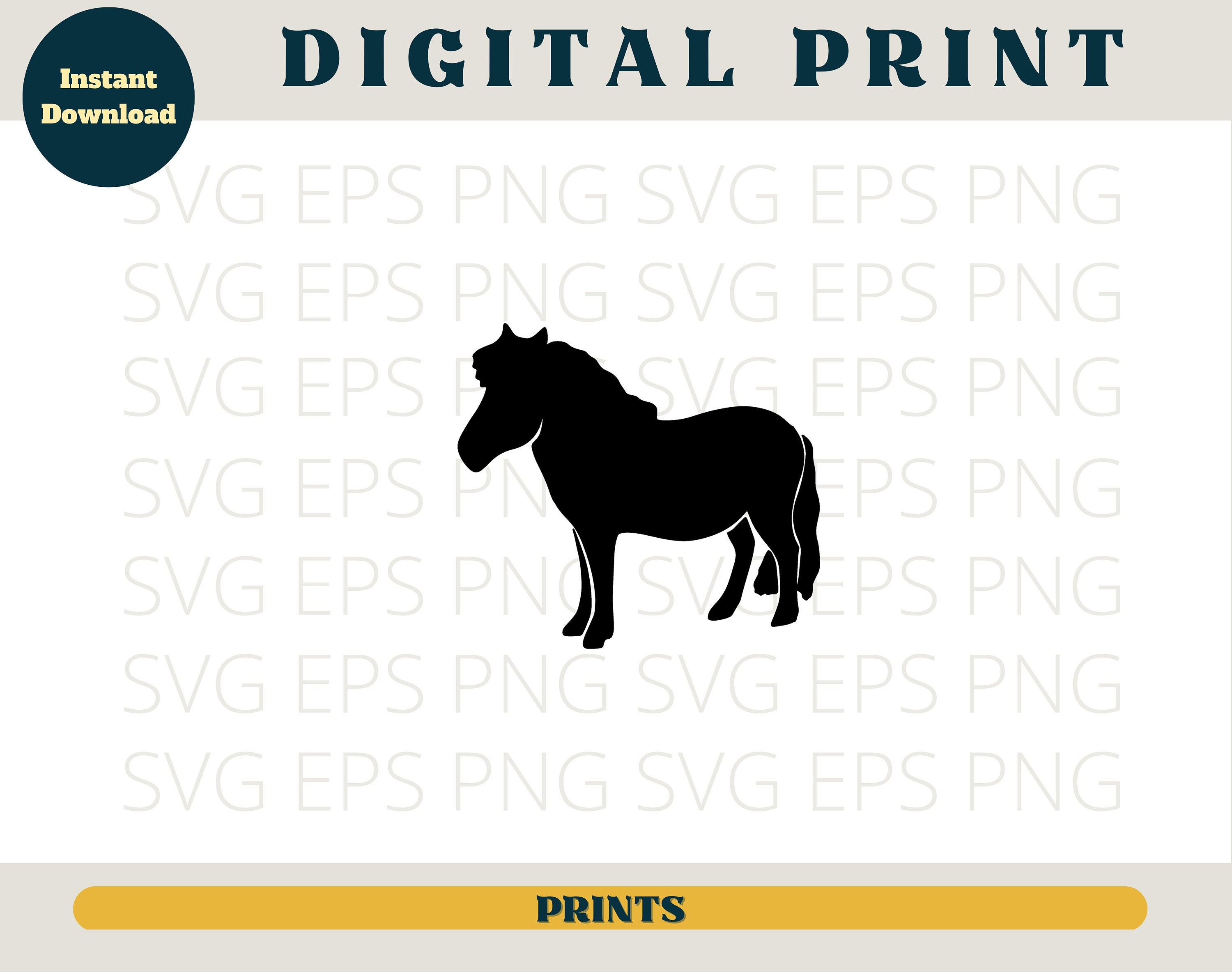 Pony Svg, Pony Clipart, Shetland Pony Svg, Miniature Horse Svg, Mini ...