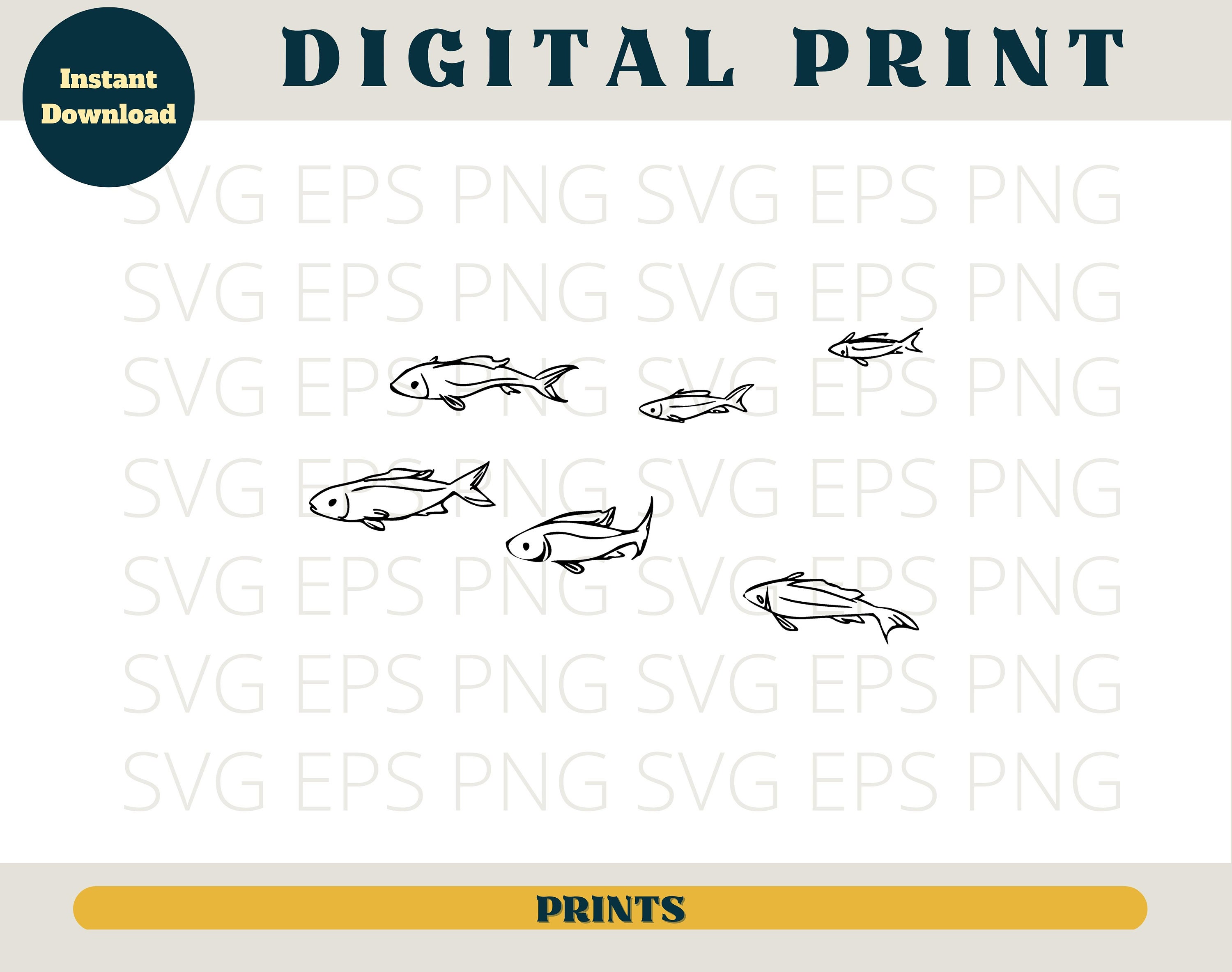 Fish Bundle, Fish Svg, Fish Clipart, Fish Png, Fishing Svg, Cute Fish ...
