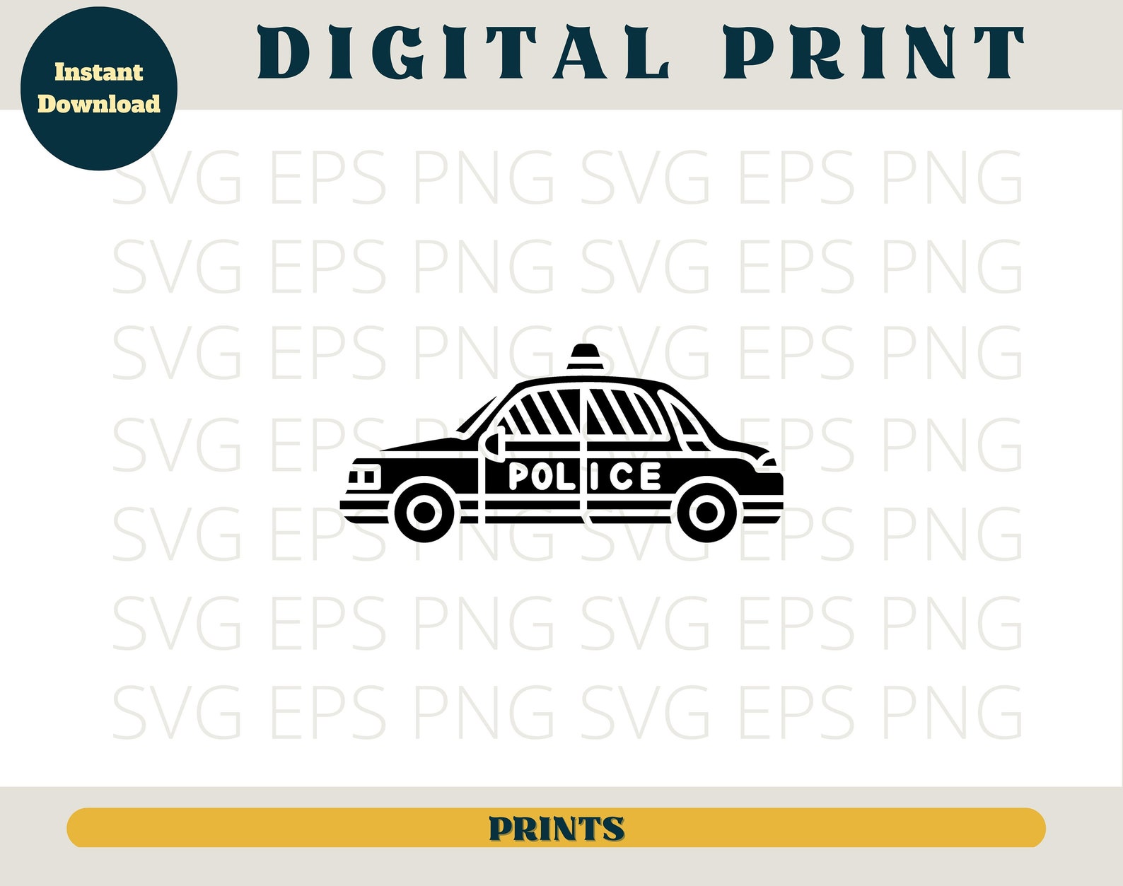 Police Car Svg, Police Car Silhouette, Police Svg, Police Car Clipart ...