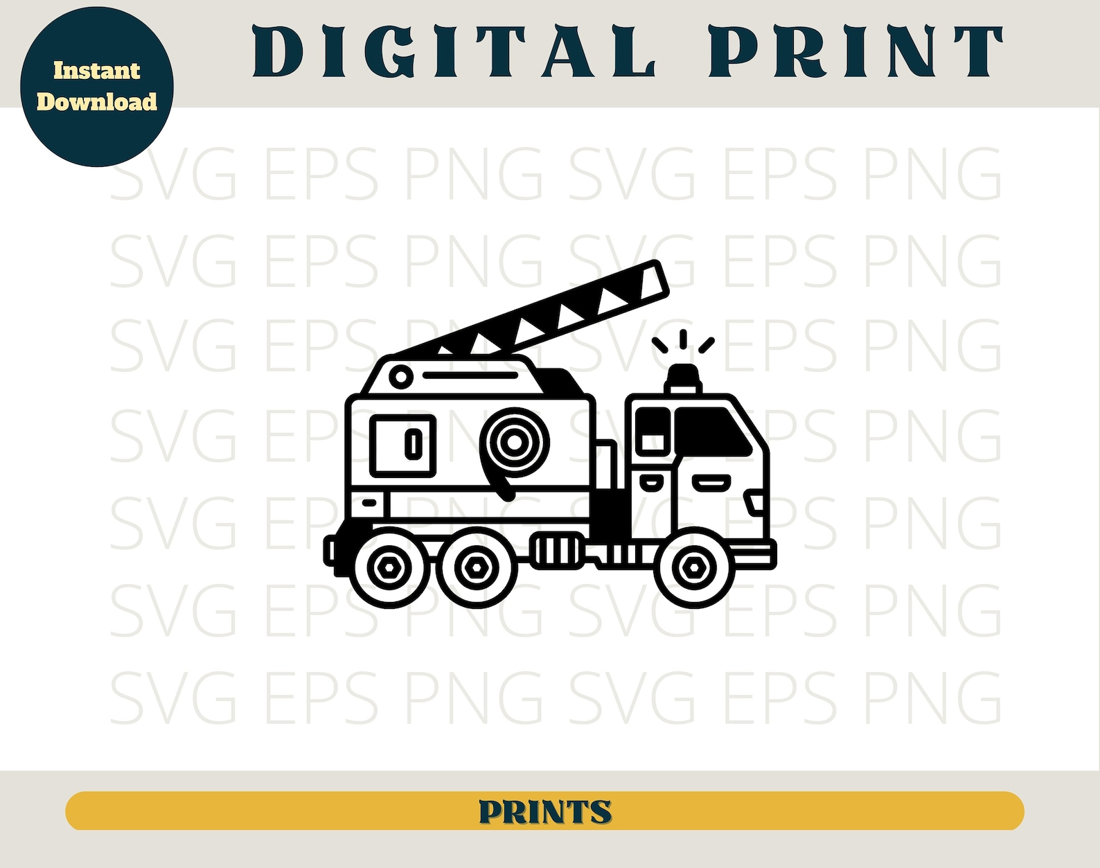 Fire Truck Svg, Fire Truck Silhouette, Fire Engine Svg, Fire Truck ...