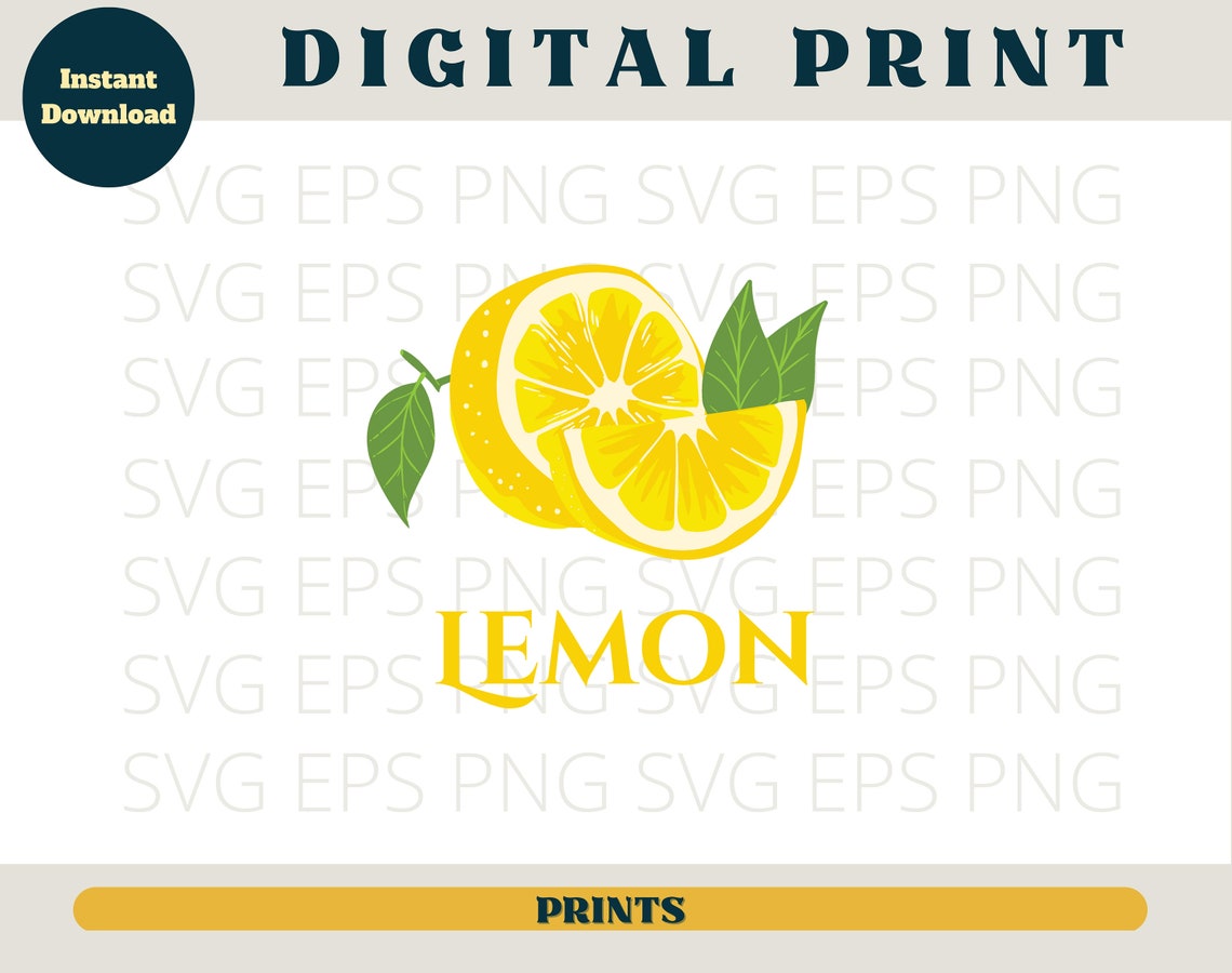 Lemon Svg, Lemon Clipart, Lemon Cricut, Lemon Png, Citrus Svg, Citrus ...