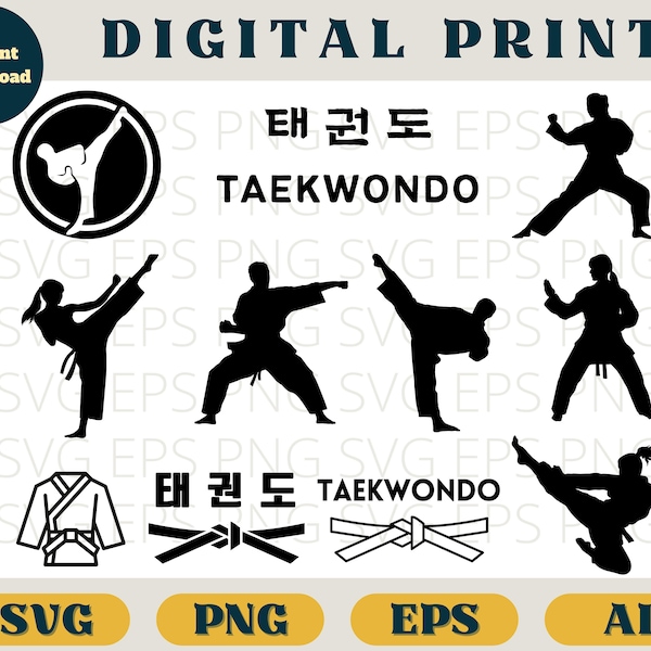 Taekwondo Stickers Png - Etsy