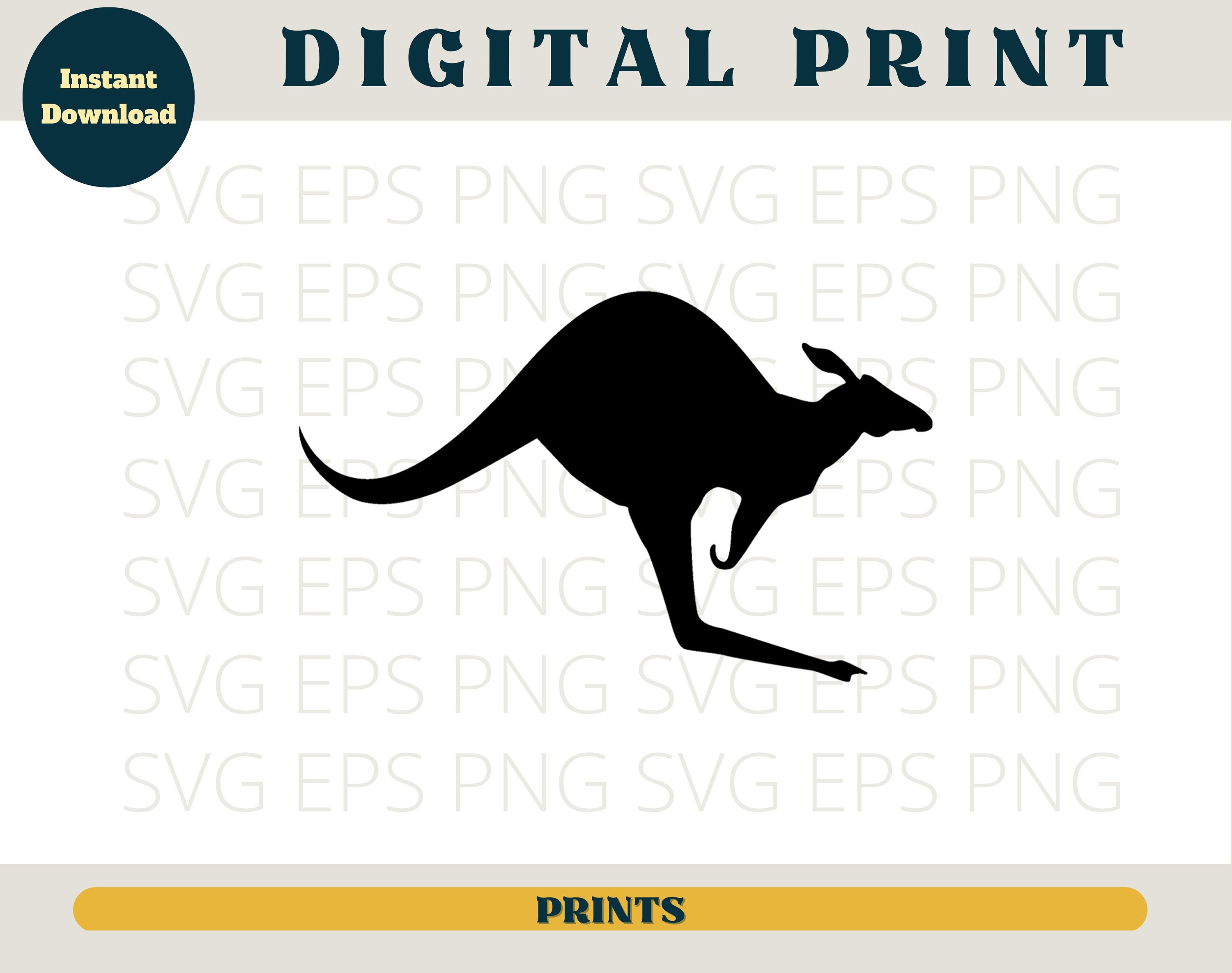 Kangaroo Clipart, Kangaroo Svg, Kangaroo Silhouette, Cute Kangaroo ...