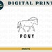 Pony Svg, Pony Clipart, Shetland Pony Svg, Miniature Horse Svg, Mini ...
