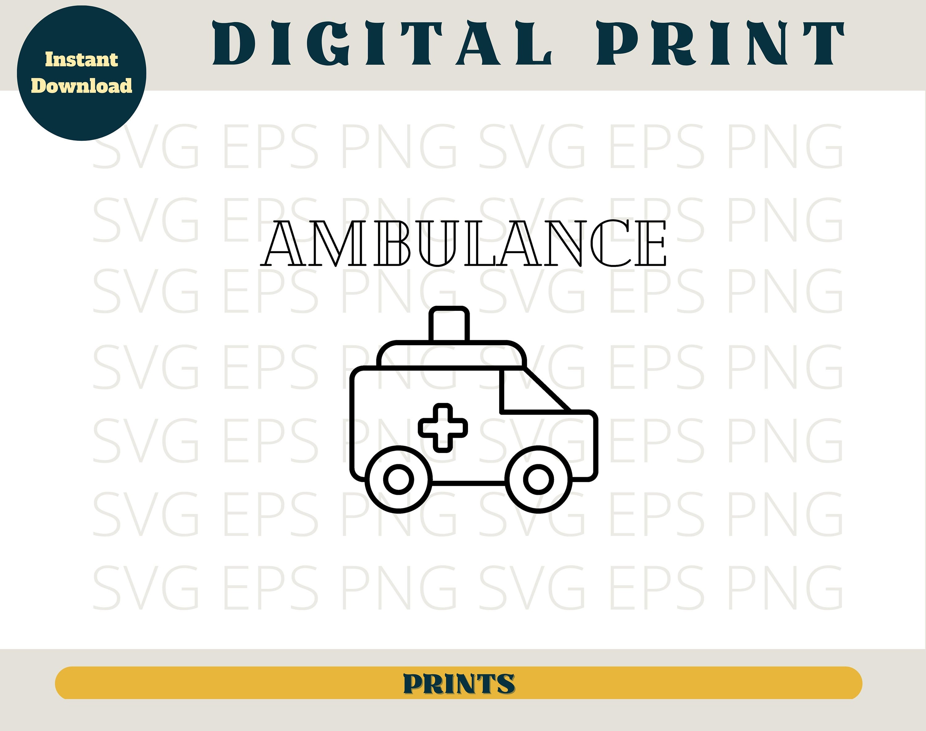 Ambulance Svg, Ambulance Clipart Ambulance Bundle, Svg Png Eps Ai ...