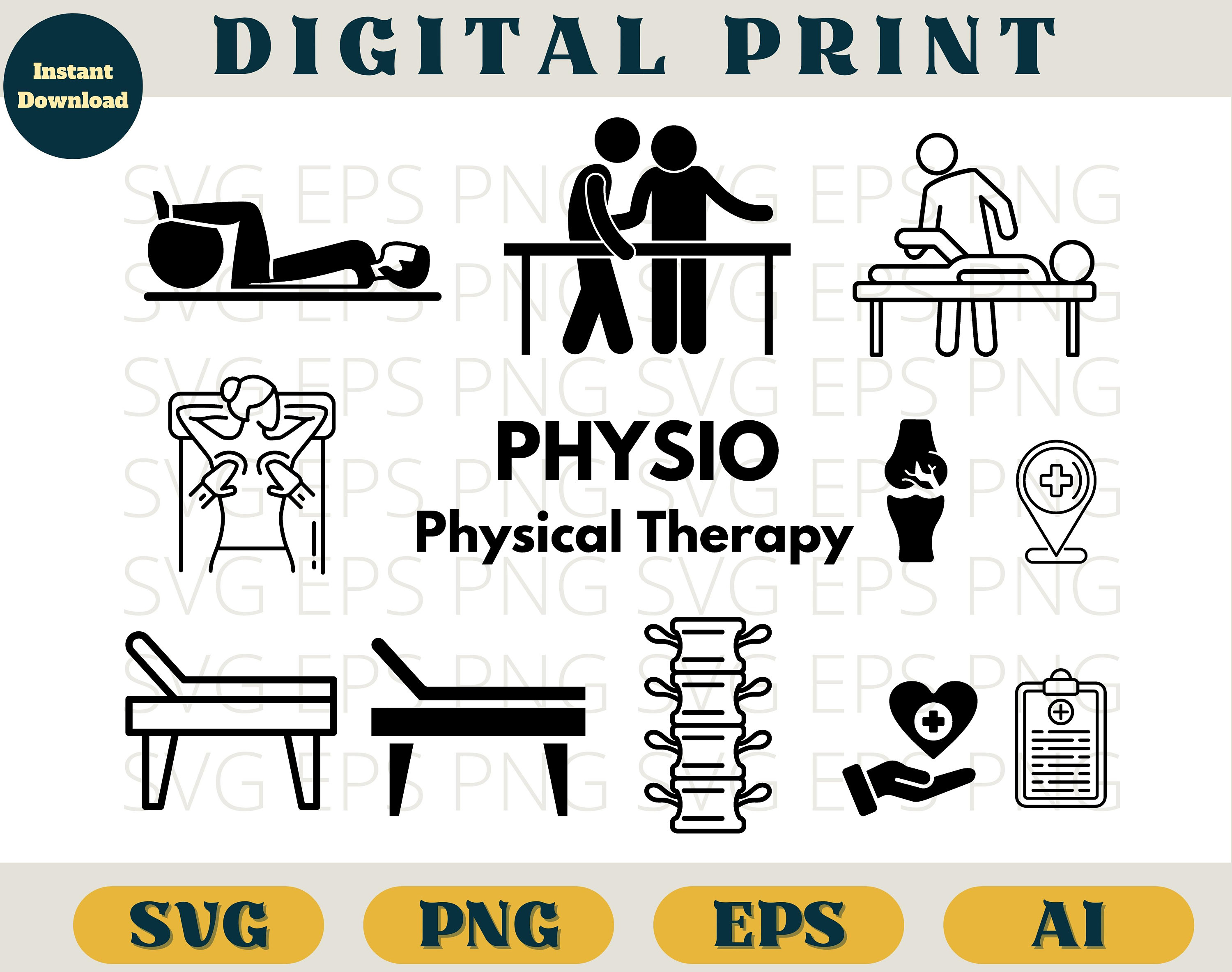 Physio Svg, Physio Clipart, Physio Cricut, Physio Cut File, Physio ...