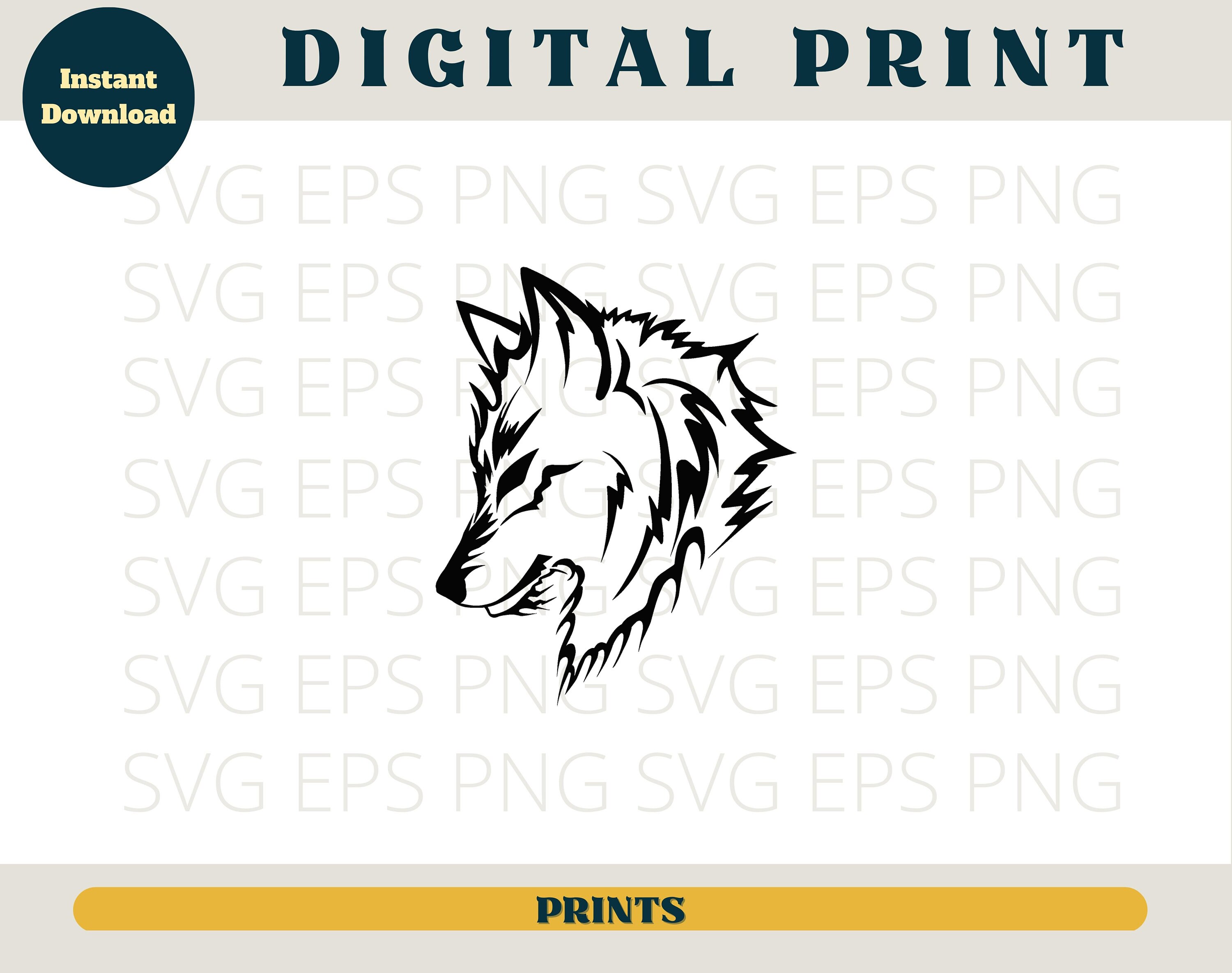 Wolf Clipart, Wolf Svg, Wolf Silhouette, Wolf Print, Pine Tree Svg ...