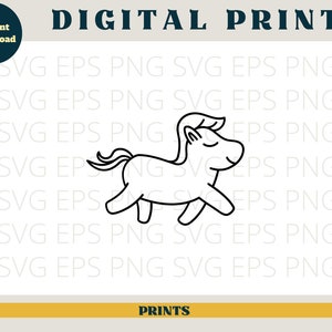 Pony Svg, Pony Clipart, Shetland Pony Svg, Miniature Horse Svg, Mini ...
