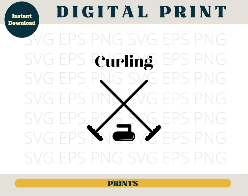 Curling Svg, Curling Clipart, Curling Png, Curling Cricut, Curling ...