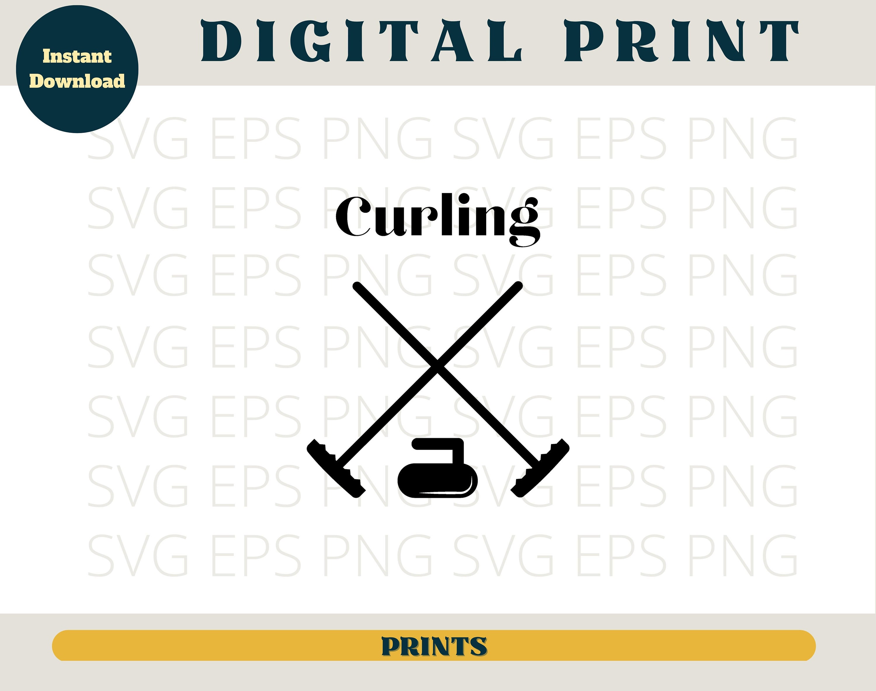Curling Svg, Curling Clipart, Curling Png, Curling Cricut, Curling ...