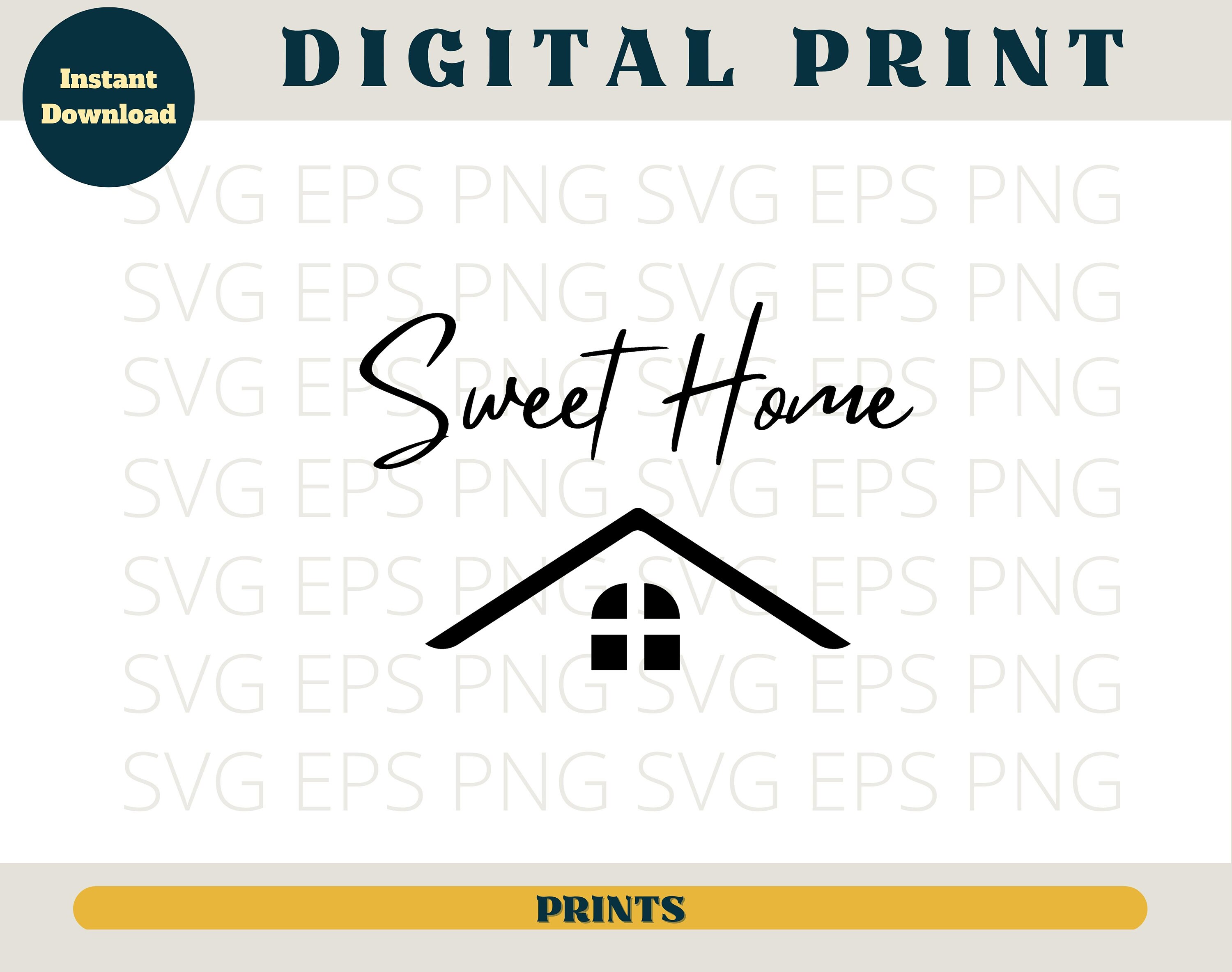 House Svg, House Clipart, House Vector, Sweet Home Svg, Home Sweet Home ...