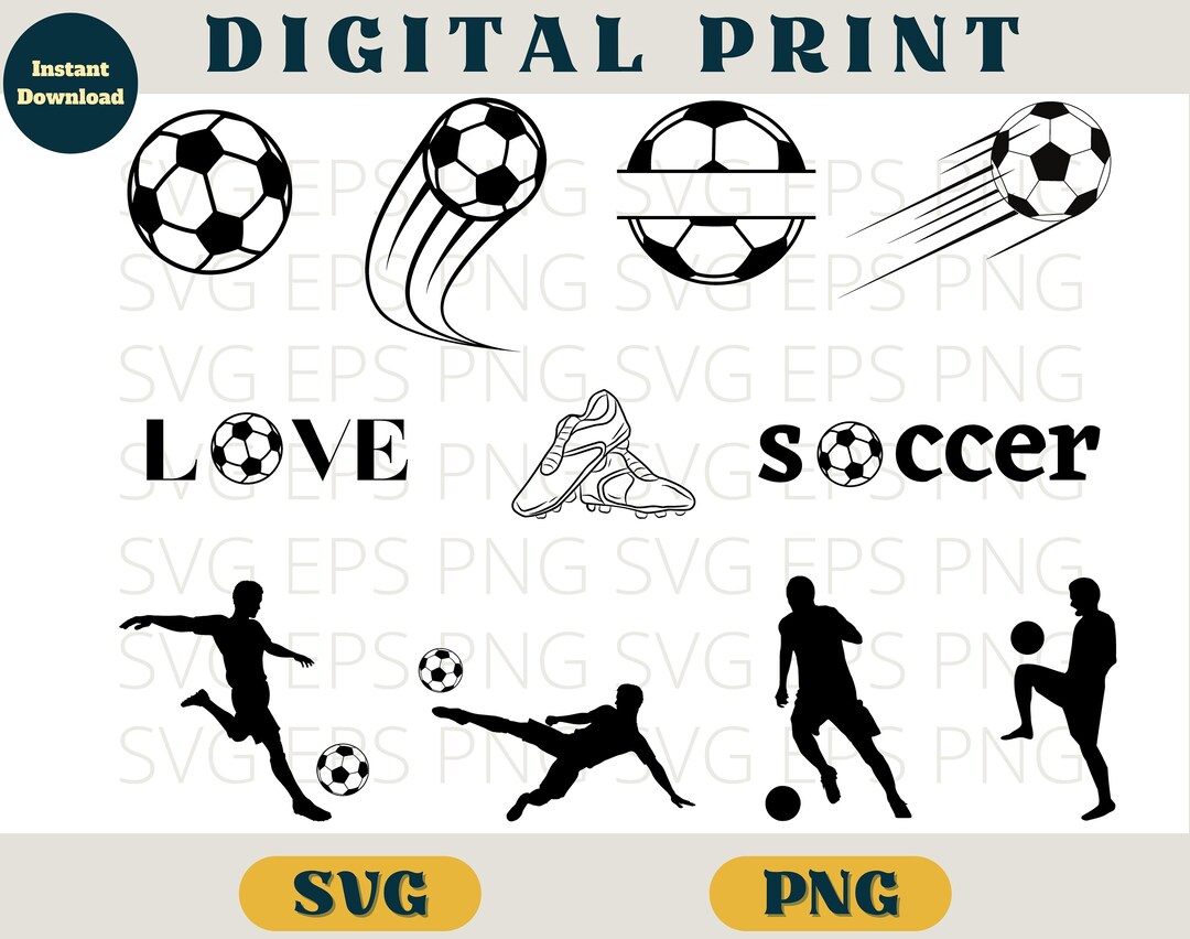 Soccer Bundle, Soccer Svg Bundle, Svg Png, Soccer Clipart, Soccer Ball SVG Download, Soccer ...