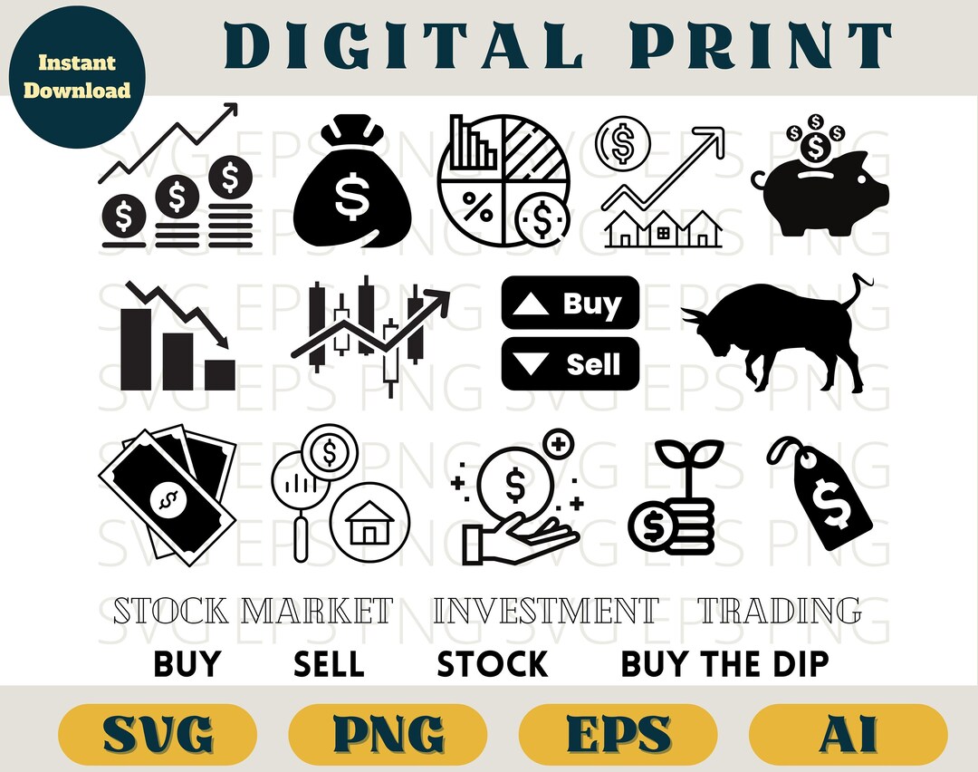 Investor Bundle, Investment Svg, Svg Png Eps AI, Stock Market Invest ...