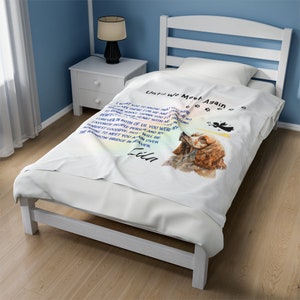 Personalized Cocker Spaniel Memorial Blanket, Custom Cocker Spaniel Dog ...