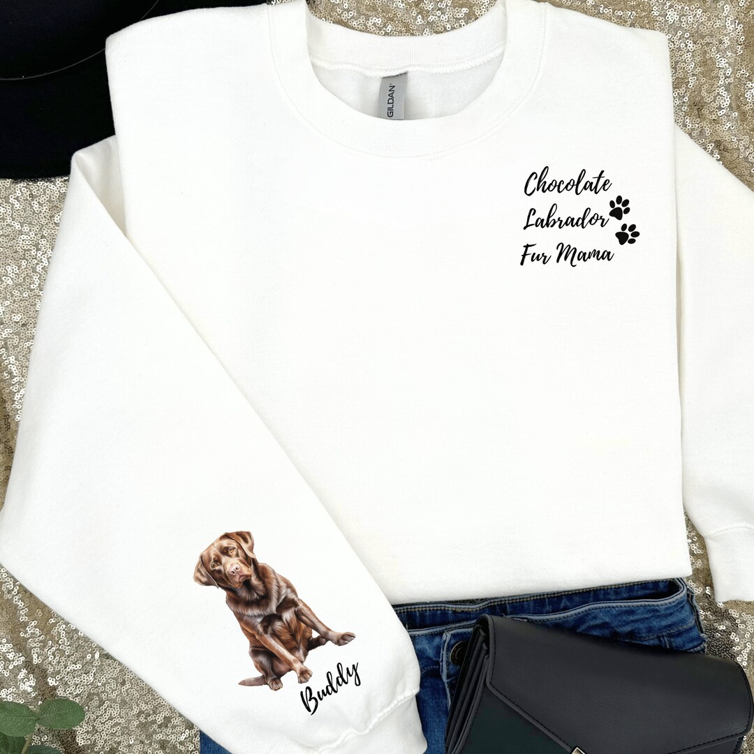 Chocolate Labrador Sweatshirt, Custom Chocolate Lab Crewneck ...