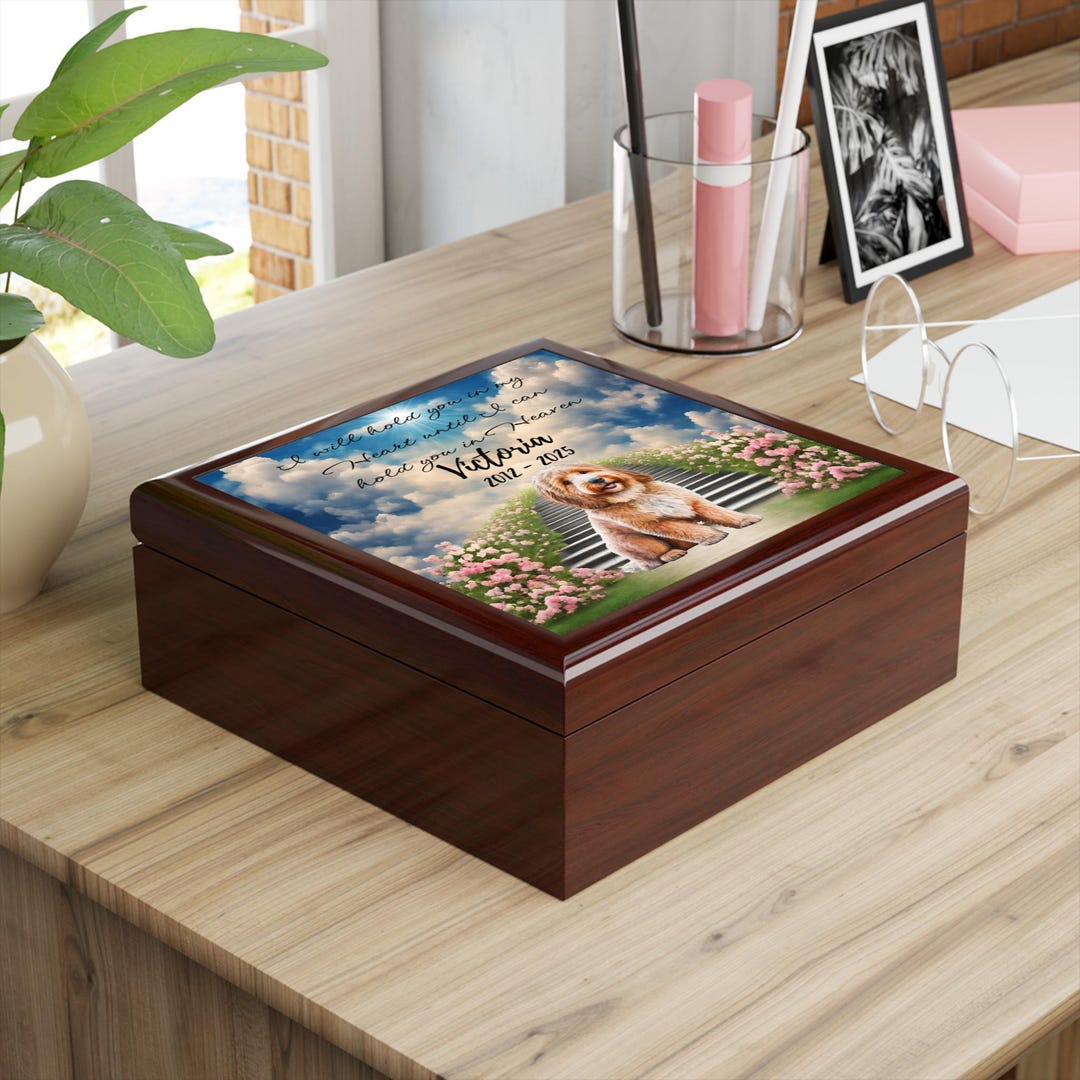 Personalized Labradoodle Memorial Keepsake Box, Custom Name Labradoodle ...