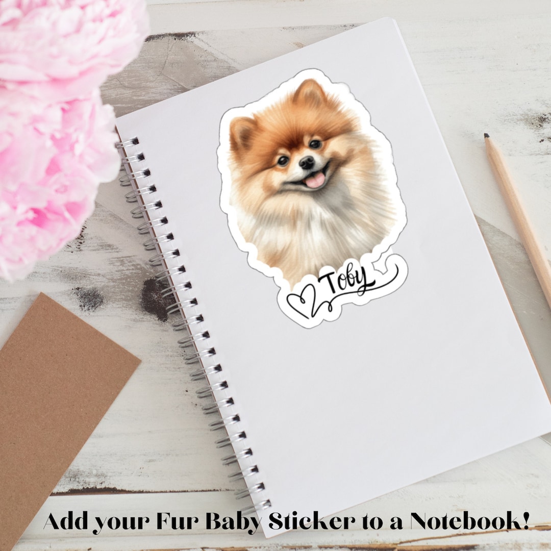 Pomeranian Sticker Personalized Dog Name, Vinyl Decal Sticker ...