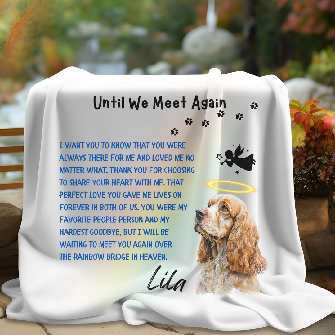 Personalized Cocker Spaniel Memorial Blanket, Custom Cocker Spaniel Dog ...