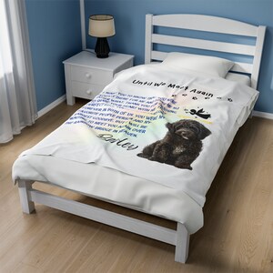 Personalized Labradoodle Memorial Blanket, Custom Black Labradoodle Dog ...