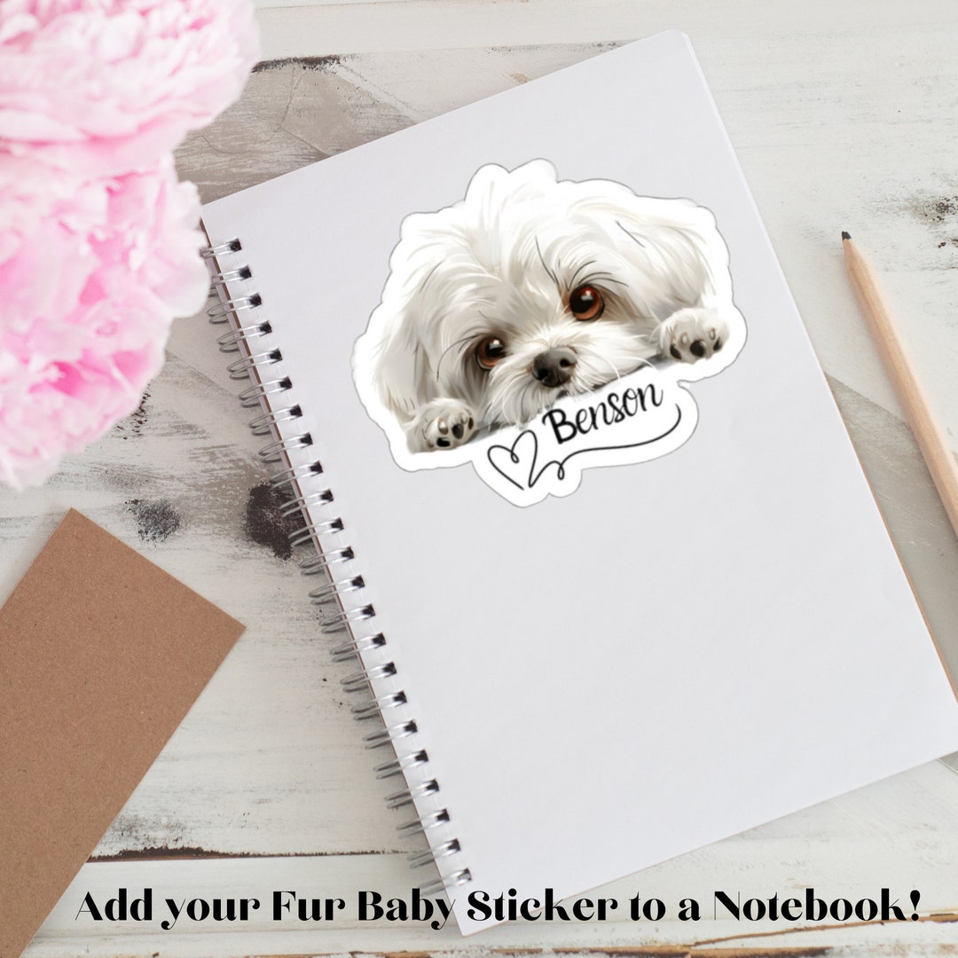 Maltese Sticker Personalized Dog Name, Vinyl Decal Sticker, Maltese Mom ...