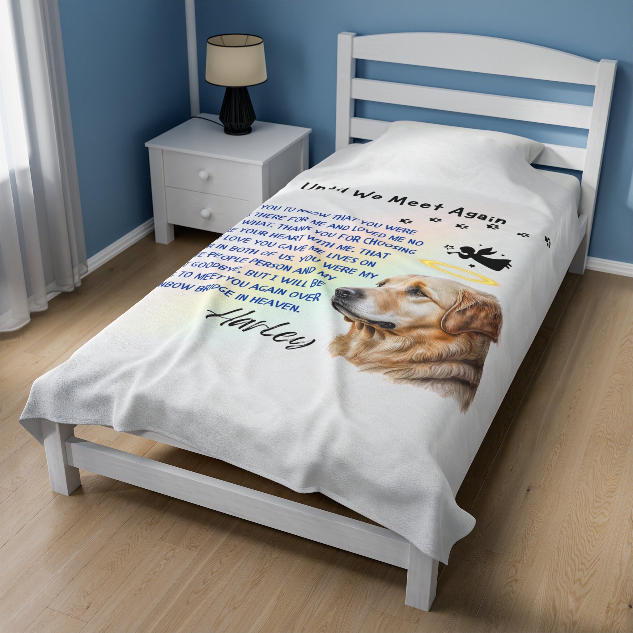 Personalized Golden Retriever Memorial Blanket, Custom Labrador ...