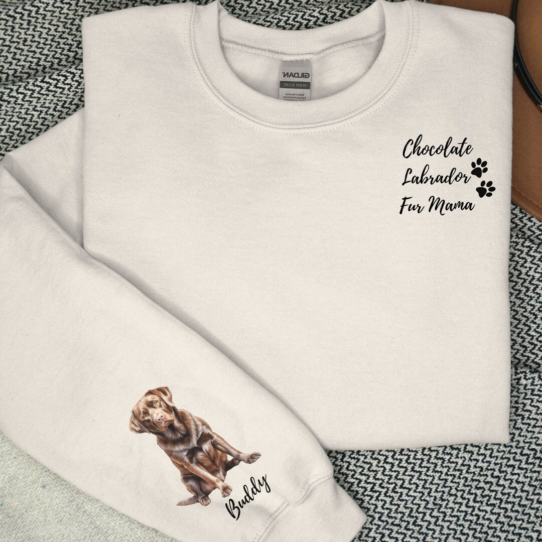 Chocolate Labrador Sweatshirt, Custom Chocolate Lab Crewneck ...