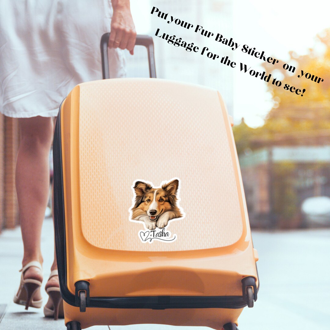 Sheltie Sticker Personalized Dog Name, Vinyl Decal Stickers, Shetland ...