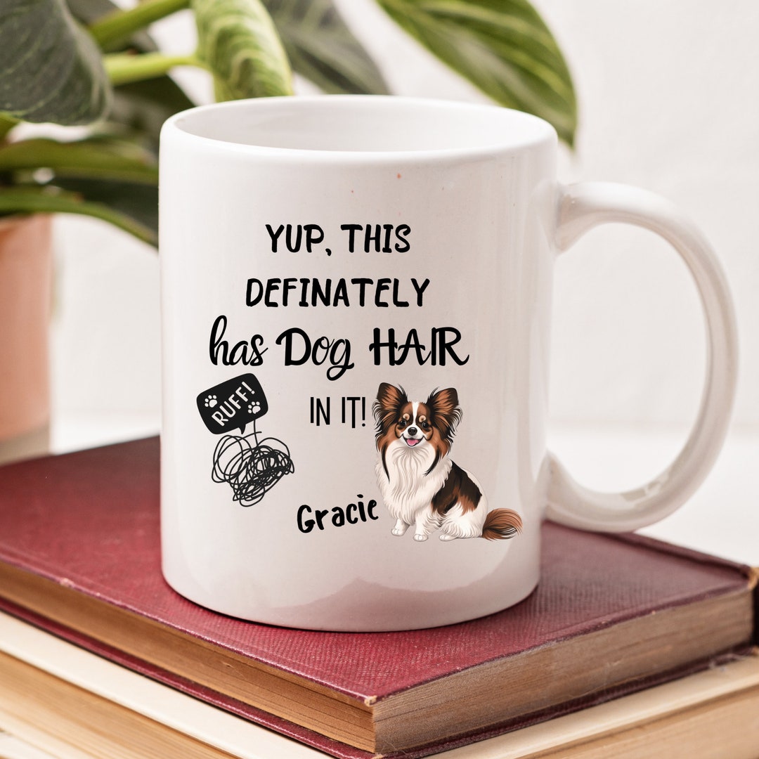 Papillon Personalized Dog Mug, Custom Name Papillon Mug, Dog Lover Mom ...