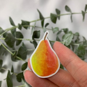 3-piece Mini Sticker Pack, Peach Vinyl Sticker, Pear Vinyl Sticker ...