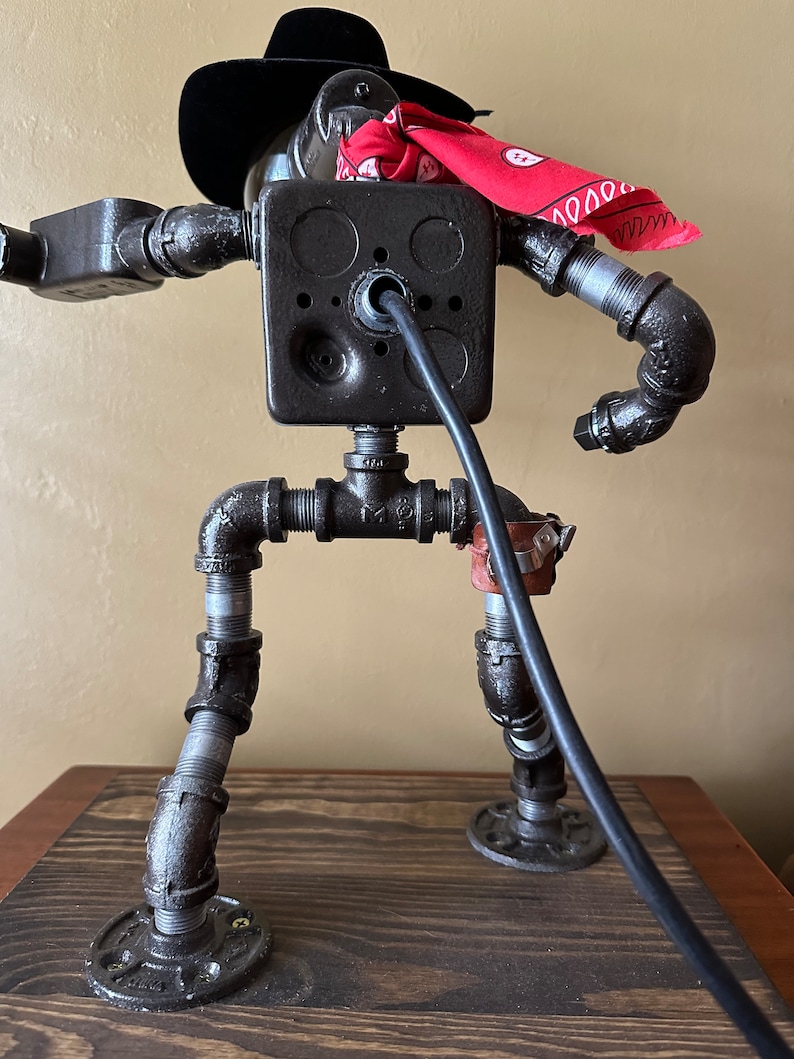 Steampunk Cowboy Pipe Lamp - Etsy
