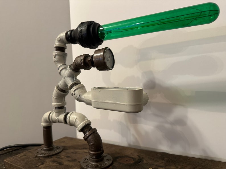 Jedi V Sith Steampunk Pipe Lamp Charging Station Bedside Table Star ...