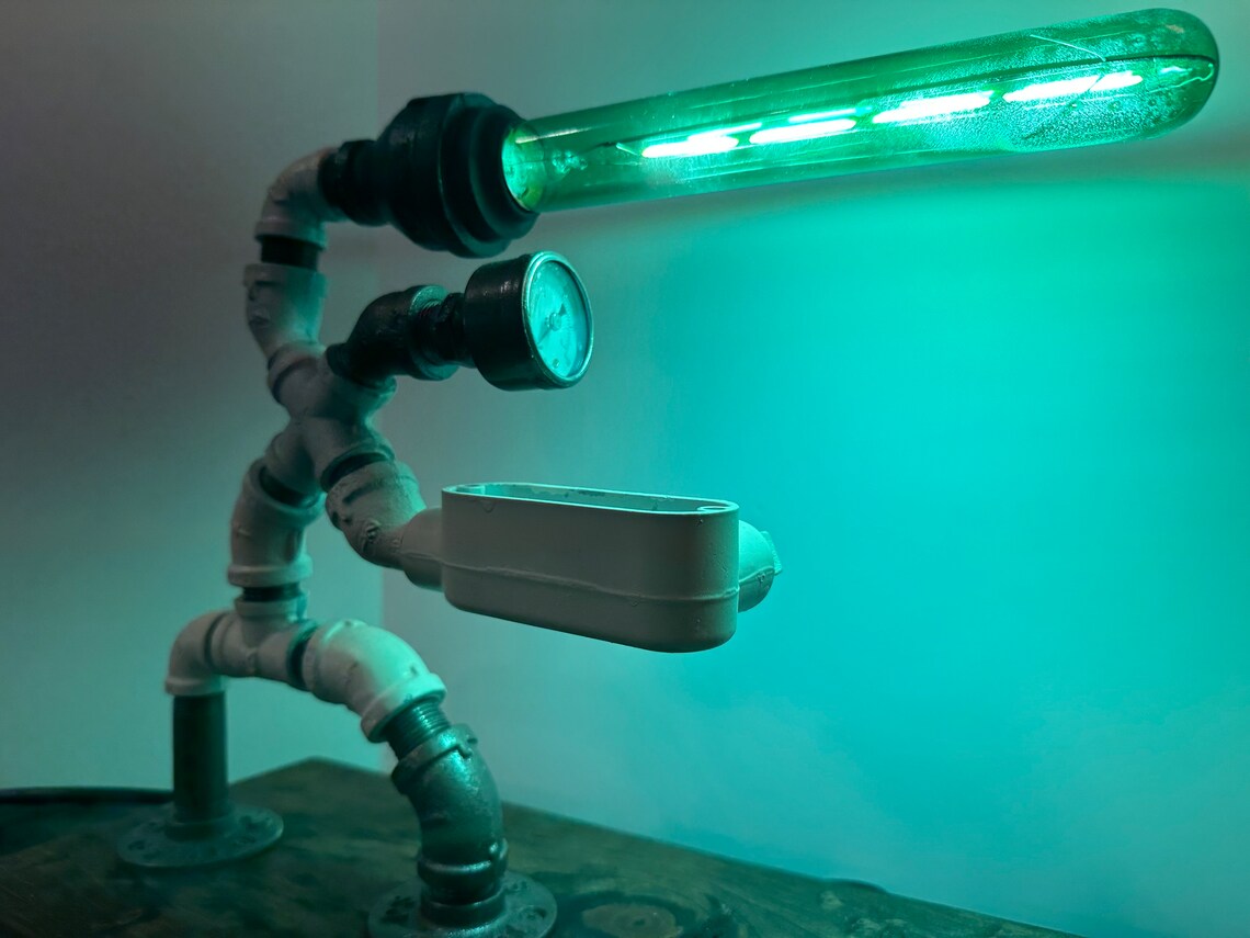 Jedi V Sith Steampunk Pipe Lamp Charging Station - Bedside Table - Star ...