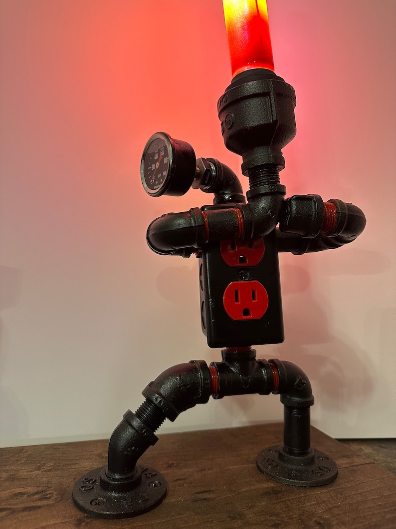 Jedi V Sith Steampunk Pipe Lamp Charging Station - Bedside Table - Star ...